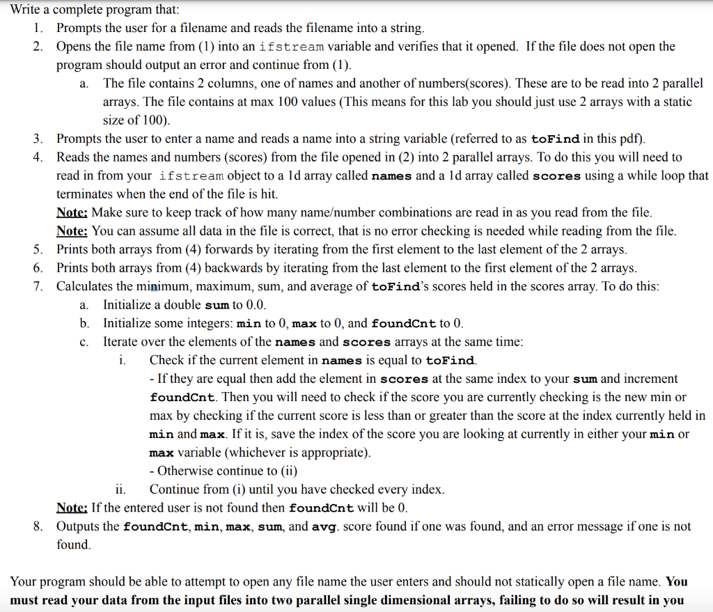 Solved Write a complete program that: 1. Prompts the user | Chegg.com