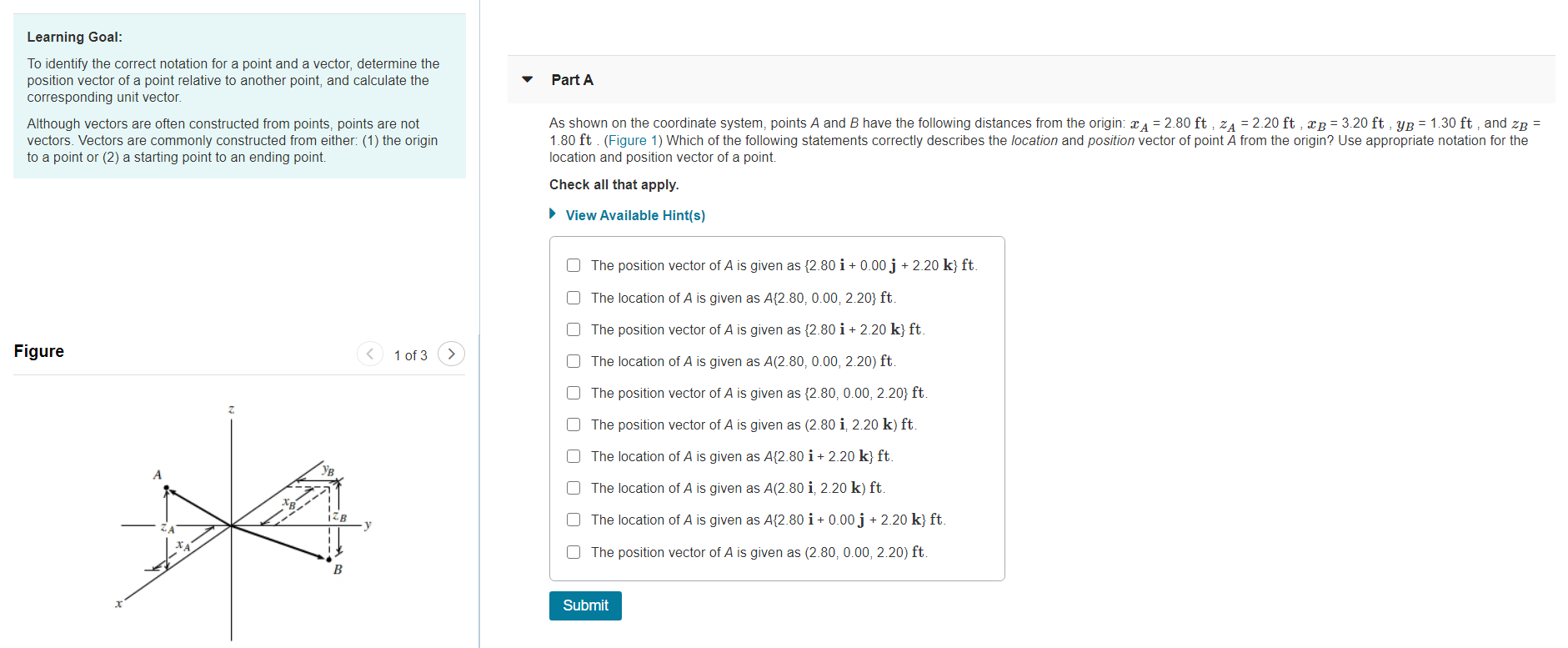 Solved Learning Goal: To identify the correct notation for a | Chegg.com