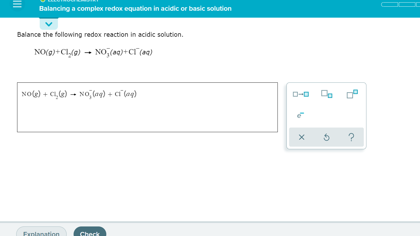 Solved Balancing a complex redox equation in acidic or basic | Chegg.com
