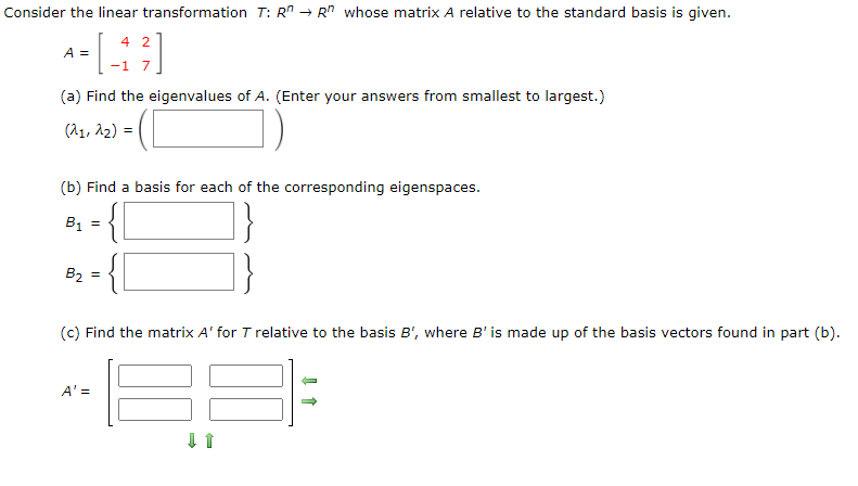 Solved Consider the linear transformation T: R + R" whose | Chegg.com