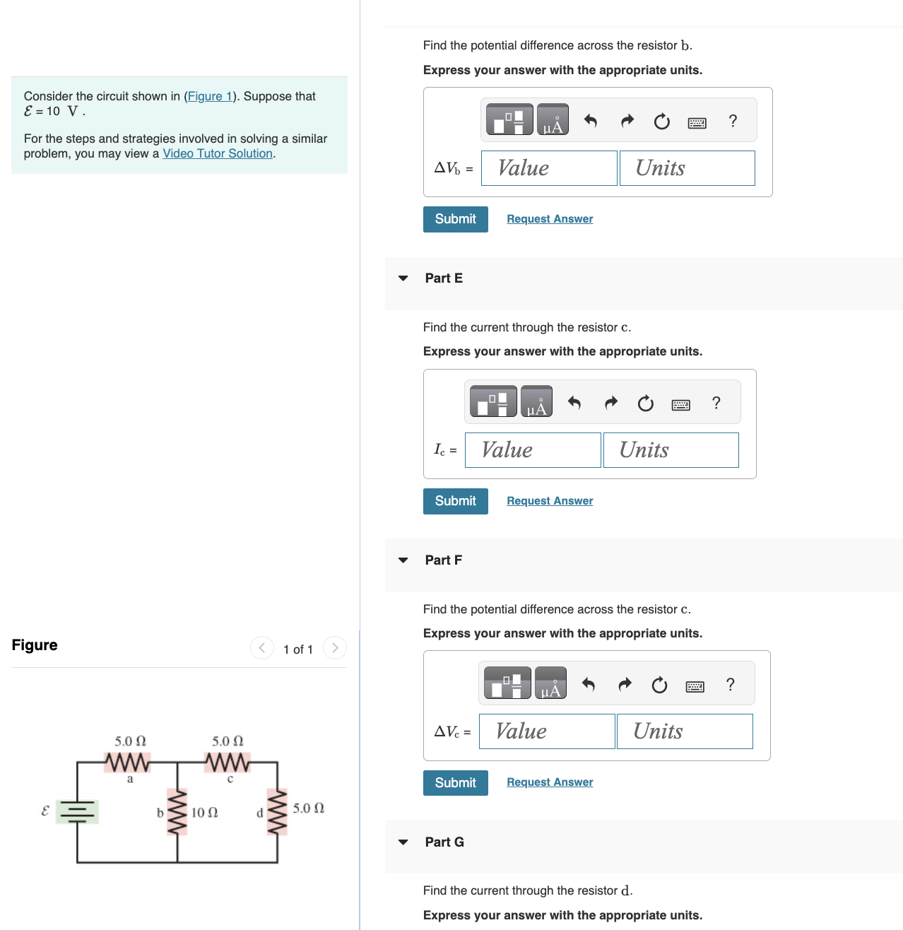 Solved Find the potential difference across the resistor b. | Chegg.com
