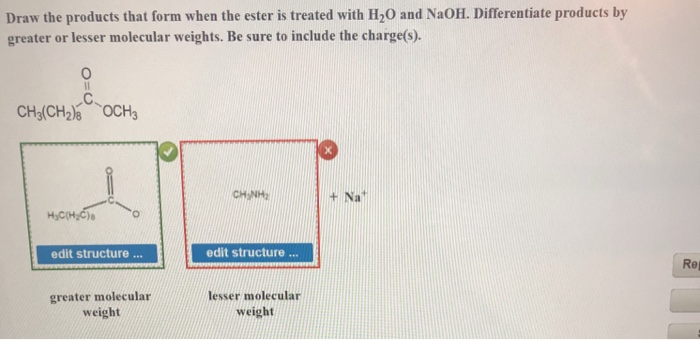 Solved Draw the products that form when the ester is treated | Chegg.com