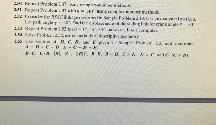 2.50 Repeat Problem 2.37, using complex-number | Chegg.com