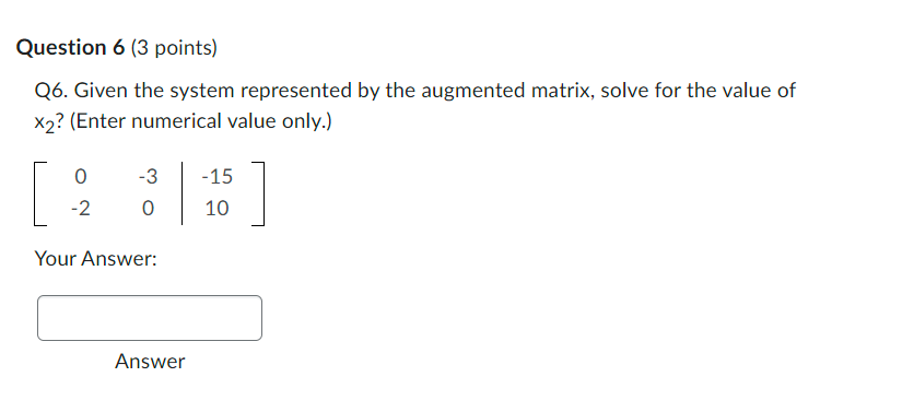 Solved Question 6 (3 points)Q6. Given the system | Chegg.com Solved Question 6 (3 points)Q6. Given the system | Chegg.com