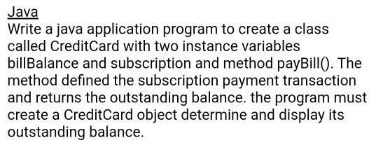 Solved Java Write a java application program to create a | Chegg.com