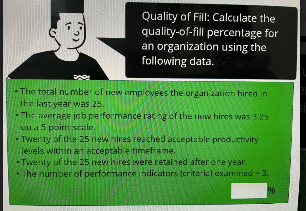 Solved Quality of Fill: Calculate the quality-of-fill | Chegg.com