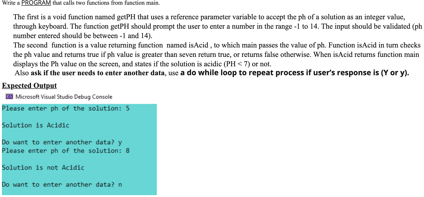 Solved Write A Program That Calls Two Functions From 5628