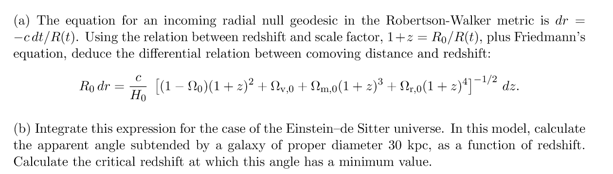 Solved (a) The equation for an incoming radial null geodesic | Chegg.com