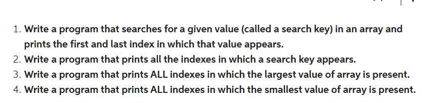 Solved 1. Write a program that searches for a given value | Chegg.com