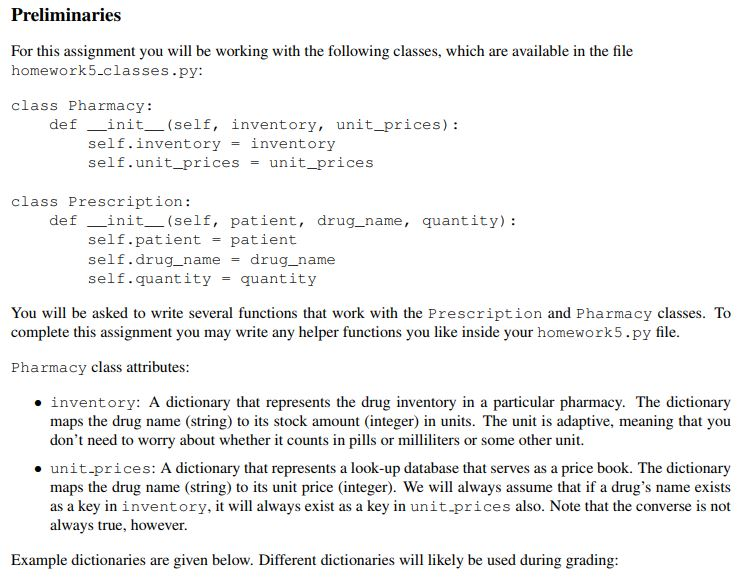 Solved Preliminaries For this assignment you will be working | Chegg.com