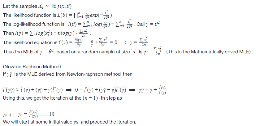 Using the Newton-Raphson method, derive and describe | Chegg.com