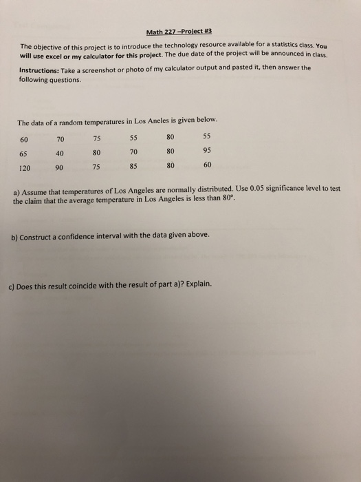 Solved Math 227-Proiect # The objective of this project is | Chegg.com