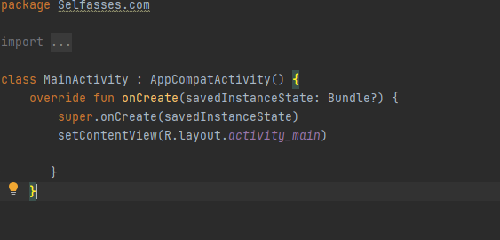 Solved package Selfasses.com import class MainActivity : | Chegg.com