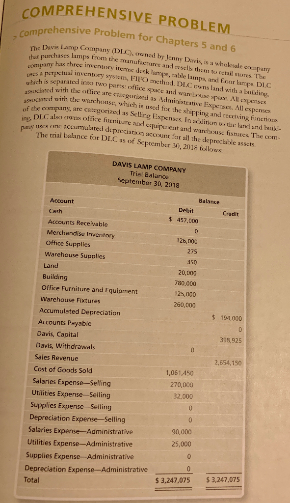 Solved COMPREHENSIVE PROBLEM rehensive Problem for Chapters | Chegg.com