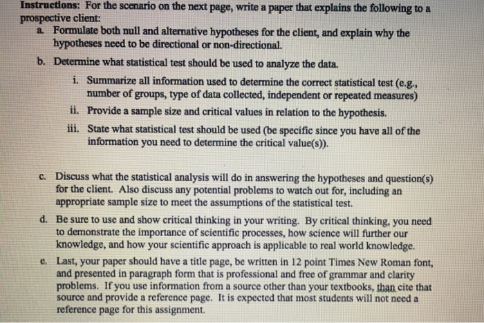 Solved the scenerio is on the first page, and instructions | Chegg.com
