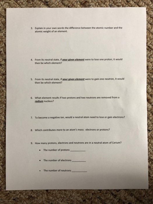 Solved Name NAT 114 Homework #4 Atoms & Periodic Properties | Chegg.com