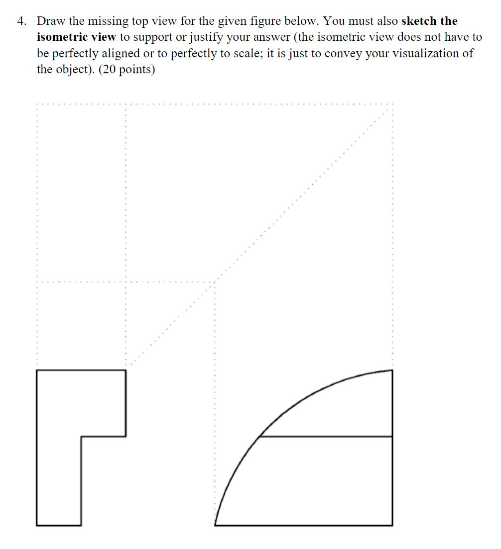 Solved Draw the required views of the given objects using | Chegg.com