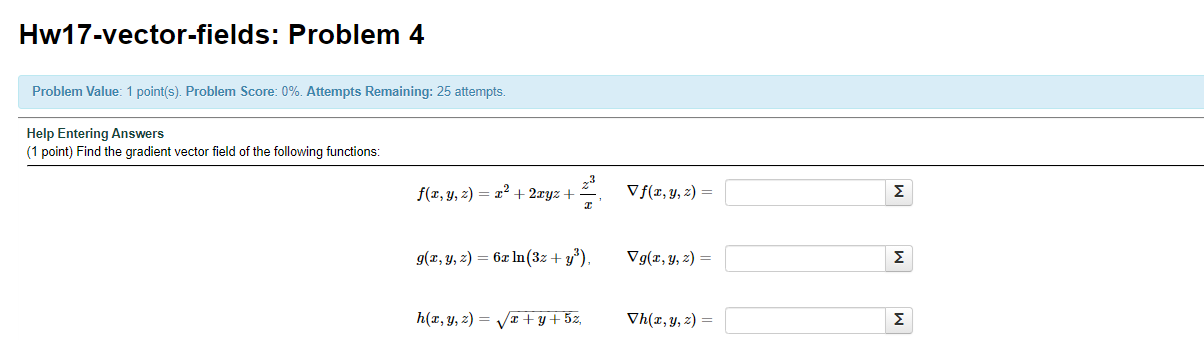 Solved Hw17-vector-fields: Problem 4 Problem Value: 1 | Chegg.com