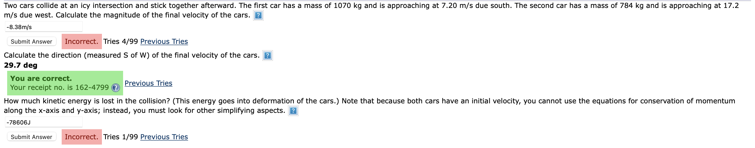 Solved m/s due west. Calculate the magnitude of the final | Chegg.com