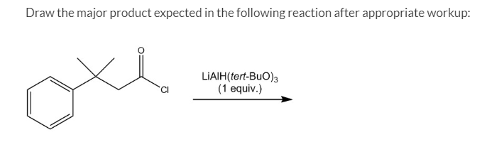 Solved Draw the major product expected in the following | Chegg.com