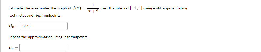 Solved Estimate the area under the graph of f(x)=x+21 over | Chegg.com
