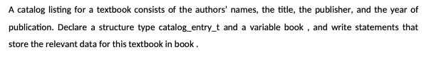 Solved A catalog listing for a textbook consists of the | Chegg.com