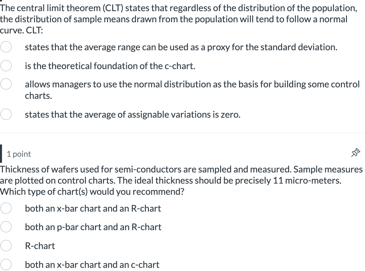 Solved The central limit theorem (CLT) states that | Chegg.com