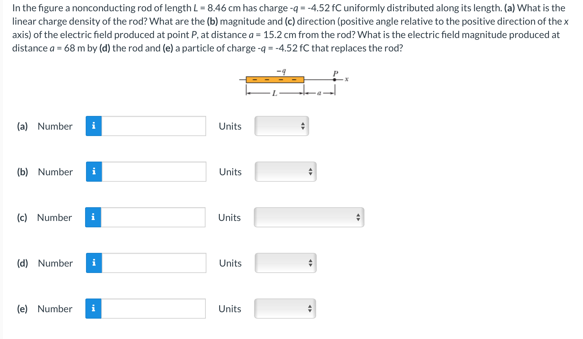 Solved In the figure a nonconducting rod of length L=8.46 cm | Chegg.com