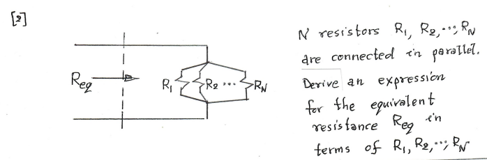 Solved [ Req R R2 >RN N resistors Ri, Re, -og RN are | Chegg.com