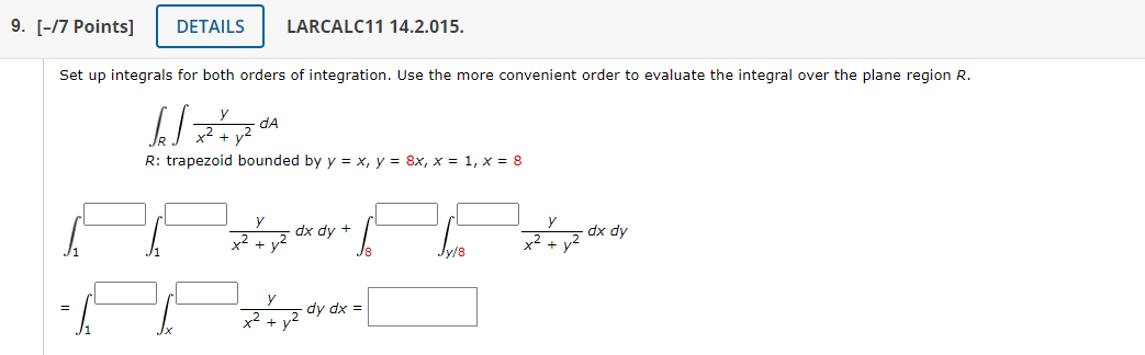 Solved Use an iterated integral to find the area of the | Chegg.com