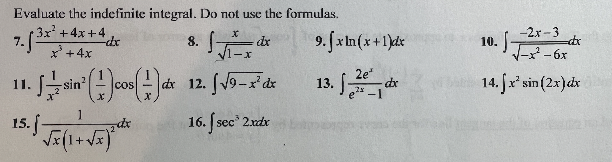 Solved х - 2x-3 li 3 - Evaluate the indefinite integral. Do | Chegg.com
