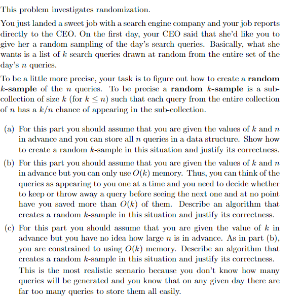 Solved This Problem Investigates Randomization You Just