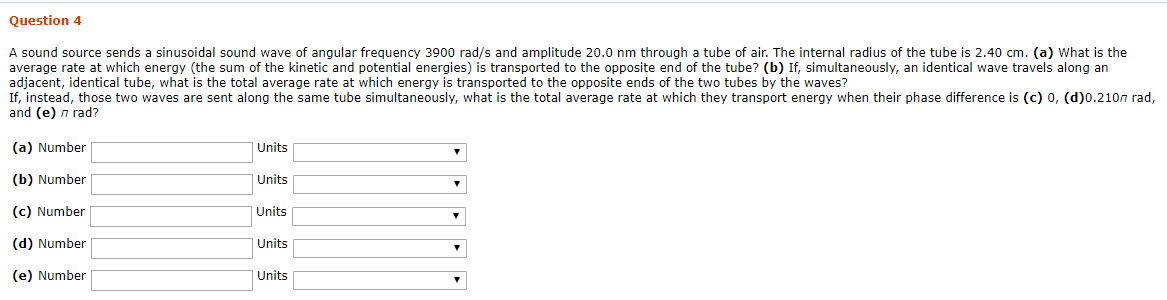 Solved Question 4 A sound source sends a sinusoidal sound | Chegg.com