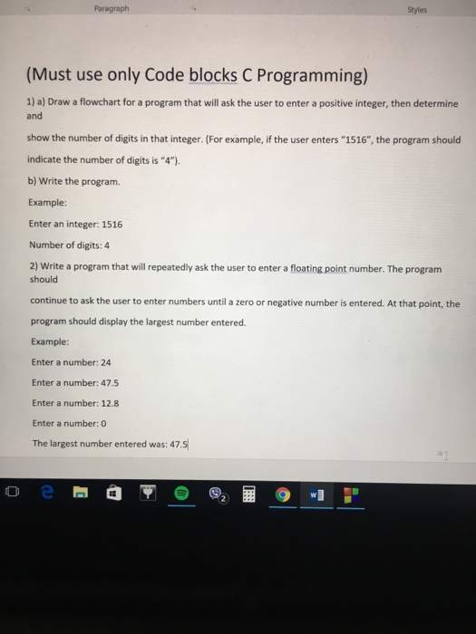 Solved Paragraph Must Use Only Code Blocks C Programming