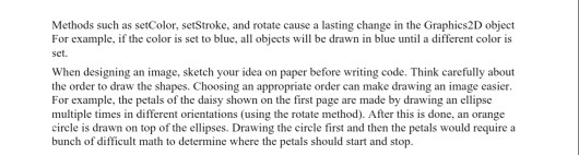 Solved Project 11: Java Art Due: Monday, Apr. 6 at 11:59 PM | Chegg.com