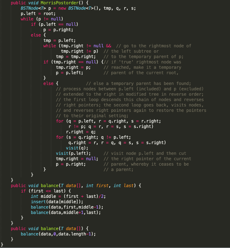 Solved (Since the BST.java was too long, I wasn't able to | Chegg.com