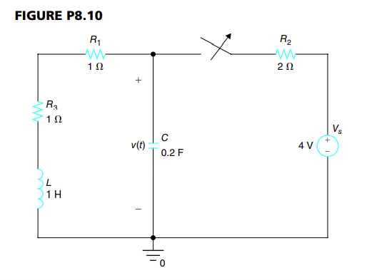 Solved 3.10 The switch in the circuit shown in Figure P8.10 | Chegg.com