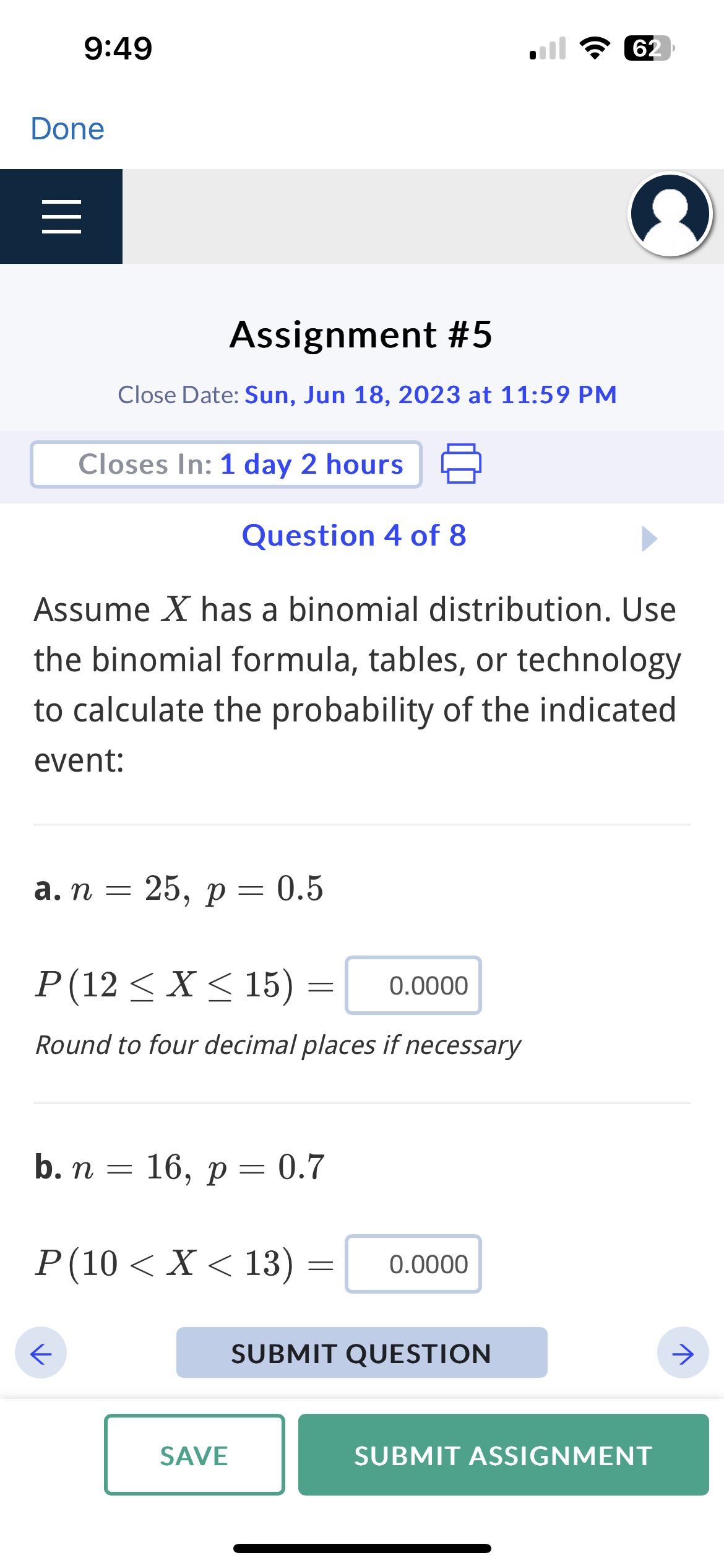 Assume X has a binomial distribution. Use the | Chegg.com