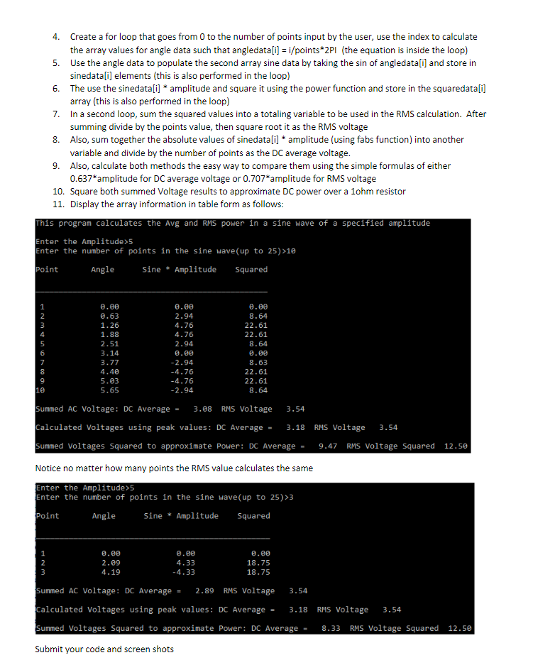 Solved CIS217 Exercise 4.0 Using arrays to calculate power | Chegg.com