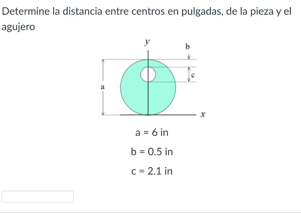 Solved Determine the center-to-center distance in inches of | Chegg.com