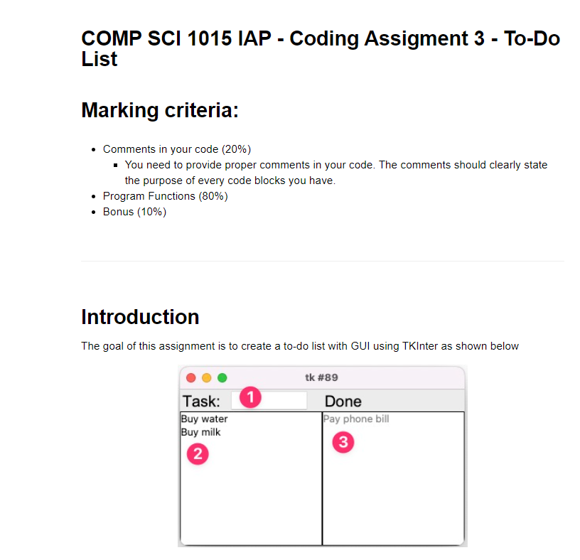 Solved The GUI contains three important components - (1) | Chegg.com