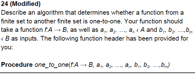 Solved 24 (Modified) Describe an algorithm that determines | Chegg.com