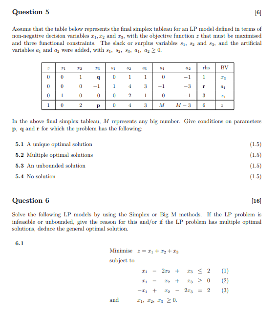 Solved Assume that the table below represents the final | Chegg.com