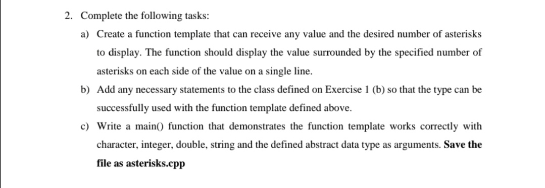 Solved 2. Complete the following tasks: a) Create a function | Chegg.com