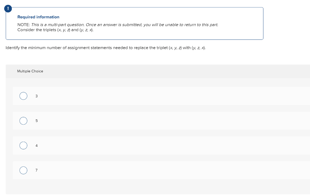 Solved Required information NOTE: This is a multi-part | Chegg.com