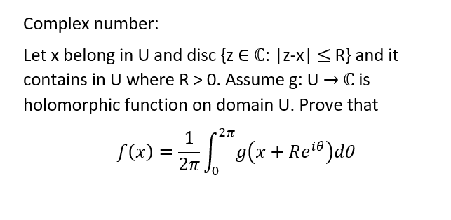 Solved Complex number: Let x belong in U and | Chegg.com