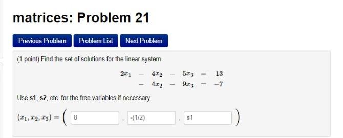 Solved matrices: Problem 21 Previous Problem Problemn List | Chegg.com