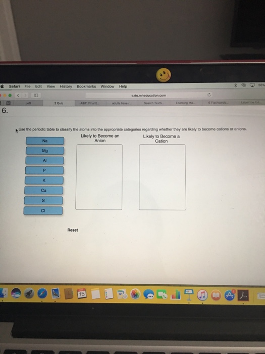 Solved Use the periodic table to classify the atoms into the | Chegg.com