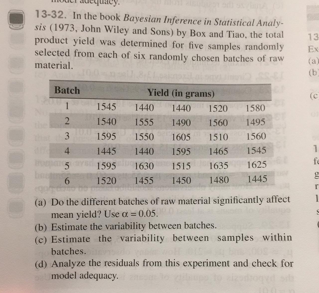 13-32. In the book Bayesian Inference in Statistical | Chegg.com