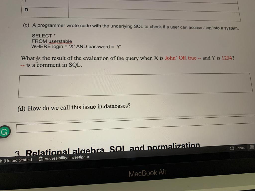 Solved (b) How is ACID implemented in Java/Python? (c) A | Chegg.com